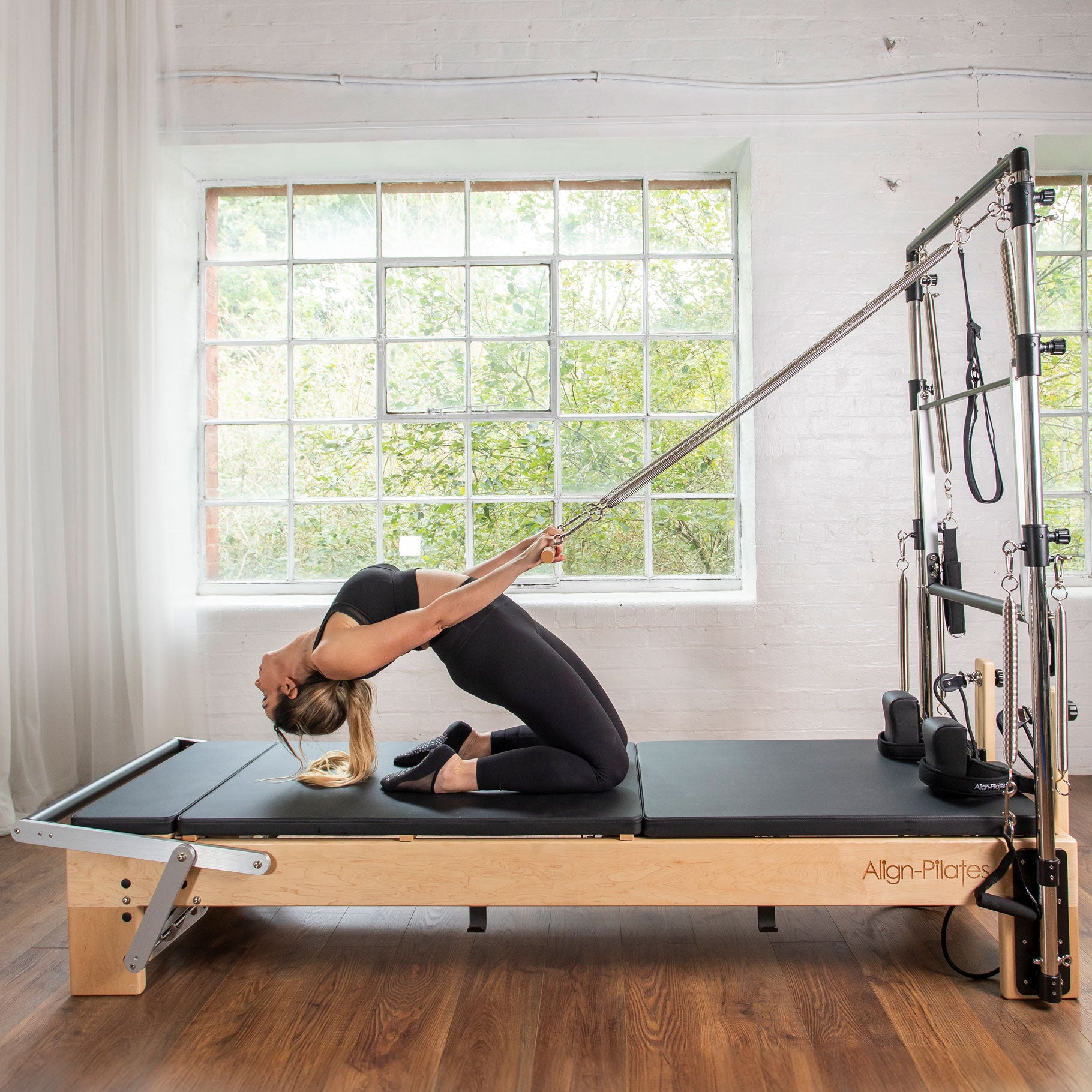 Align Pilates M8-Pro Maple Wood Pilates Reformer with Half Cadillac ...